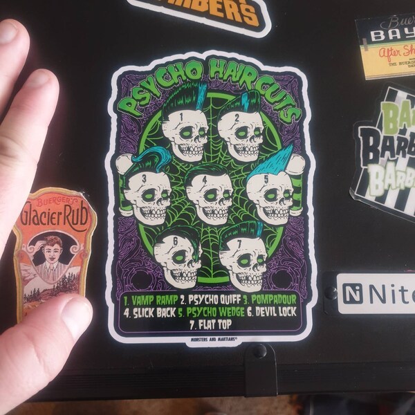 Custom Printed Decal, Unique Skulls Decal, Semi Gloss Vinyl, Horror ...