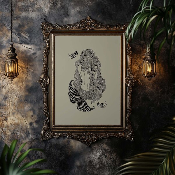 Vintage Frame Mockup | Ornate Wall Art Display | PSD Smart Object & PNG ...