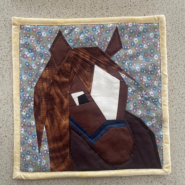 HAPPY PIT BULL Paper Pieced Block Pattern in Pdf, Quilt Block, Dog ...