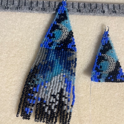 Beading Graph Paper, Brick Stitch Earring Graph Paper, 10 Blank Fringe ...