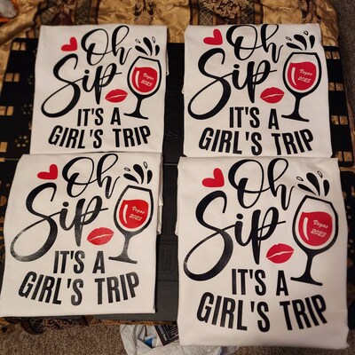 Oh Sip It's A Girl's Trip Svg, Png, Eps, Pdf Files, Girls Trip Shirt Svg, Girls Trip Svg, Girl's ...