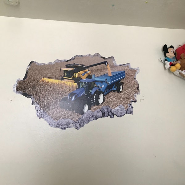 John Deere Green Tractor Wall Decal 3D Art Stickers Vinyl Wall Decor - Etsy