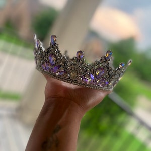 Royal King Crowns for Men, Full Round Mens and Crowns Wedding Party ...