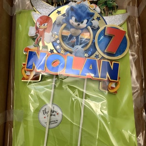 Sonic Cake Topper. Sonic Hedgehog Cake Topper. Sonic Shaker Cake Topper ...