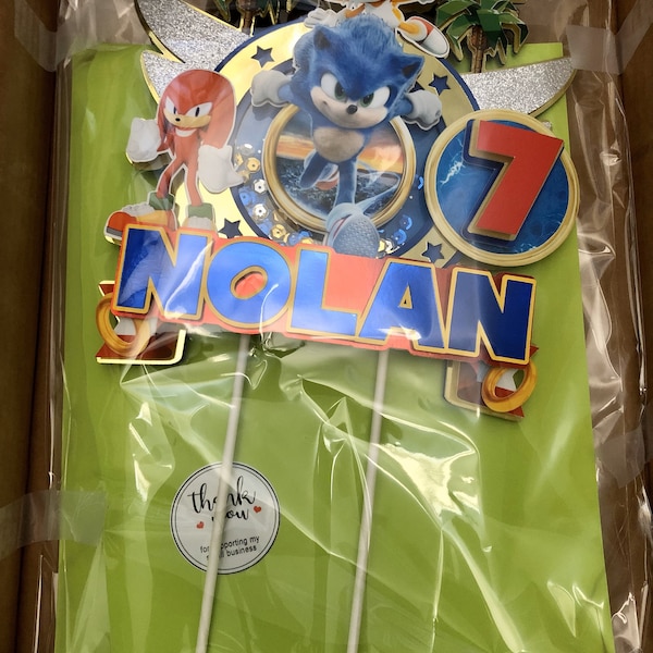 3D Sonic Cake Topper With Lights - Etsy