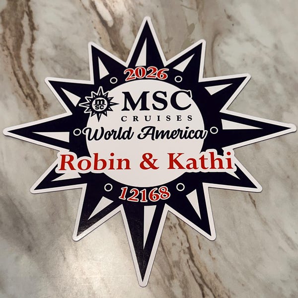 Cruise Door Magnets MSC Star | Personalized MSC Cruise Door Magnet Sign ...
