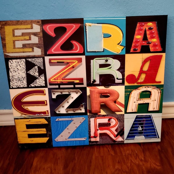 Personalized Poster Featuring PHOEBE in Photos of Alphabet Letters From ...