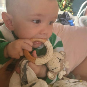 Macrame Pacifier Clip Wood Binky Clip Handmade Binky Clip - Etsy