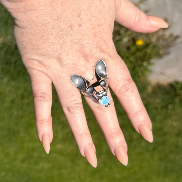 Black Spinel Ring 'temple Claw' (large) Sterling Silver, Dark, Gothic ...