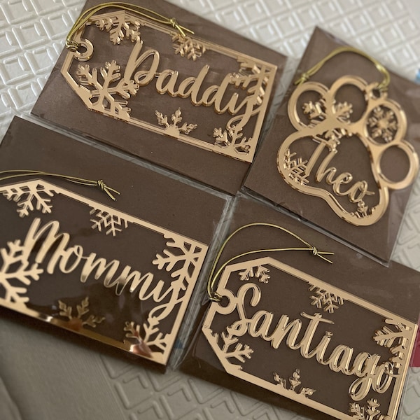 Personalized Gingerbread Boy and Girl Ornament, Name Ornament ...