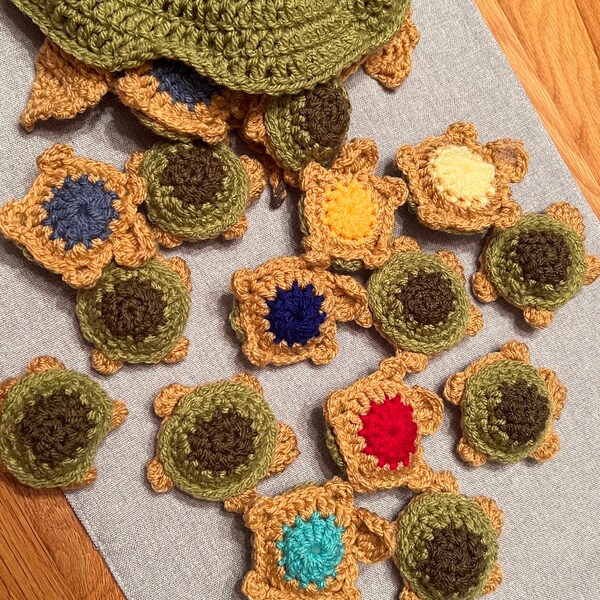 The ORIGINAL Turtle Memory Game PATTERN English Pdf ORIGINAL Stitched ...