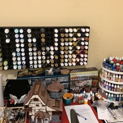 Wood Paint Bottle Rack Organizer for Army Painter Warpaints Paint 108 ...