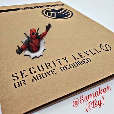 Deadpool File S.H.I.E.L.D. Secret Files Deadpool Cosplay Paper Props ...