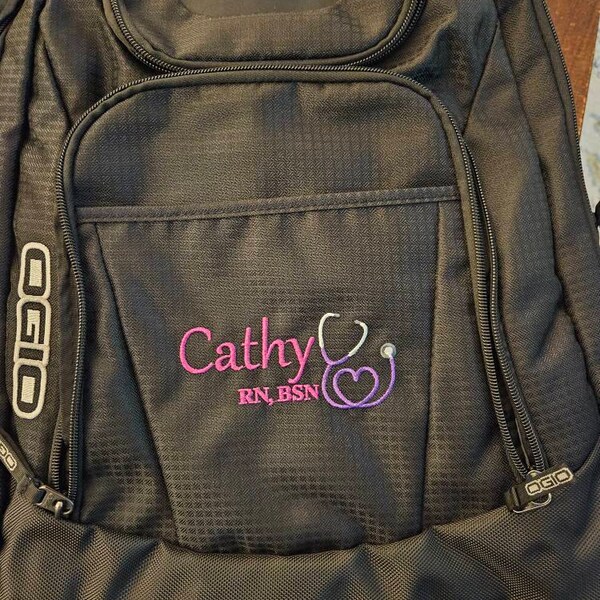Personalized Nurse Backpack Custom Embroidered RT Respiratory Therapist ...