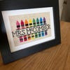 Three Custom Teacher Name Crayon Cross Stitch Patterns - PLEASE READ ...