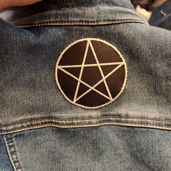 Pentagram Patch, Wiccan, Wicca, Witchcraft, Occult Patch, Gothic Patch ...