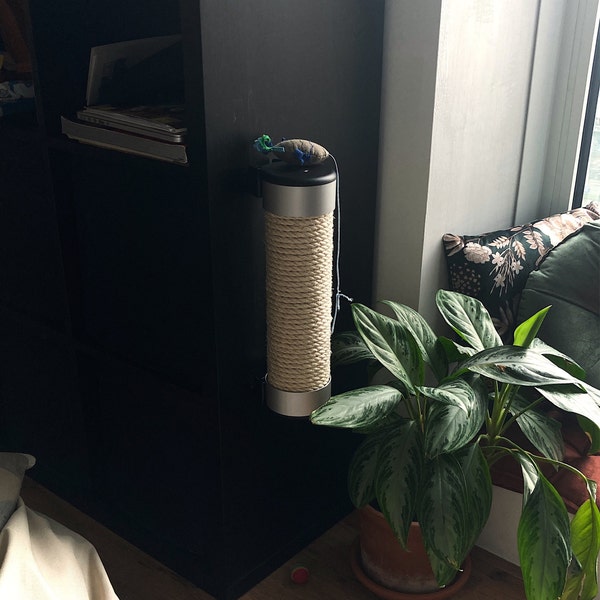 Cat Post for Wall. Modern Scratching Post for Cat. Durable Sisal ...