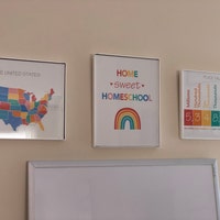 United States Map Kids Wall Art Room Decor Educational Prints for ...