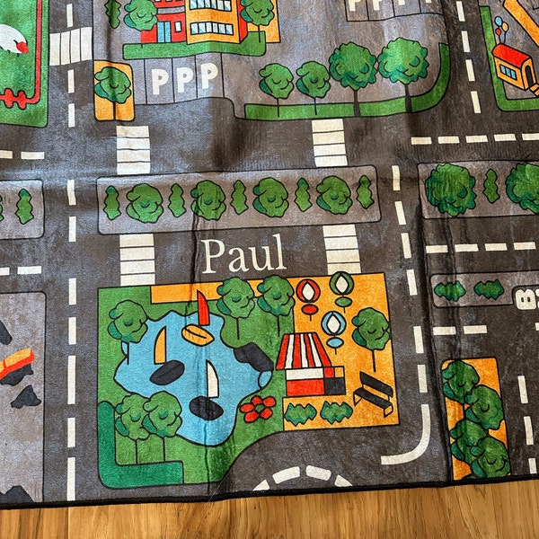 Kid City Map Traffic Rug, City Road Children Friendly Carpet, Traffic ...