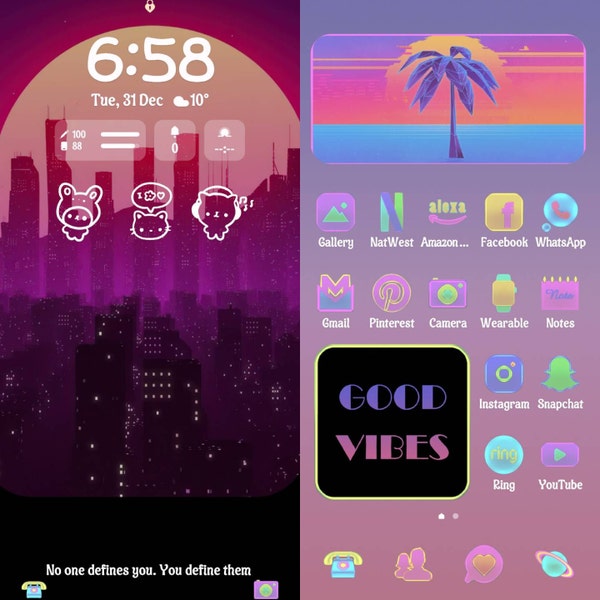 AMETAL Theme App Icon Set, Custom Icons for iPhone and Android Home ...