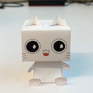 3D Cube Cat DIY Easy Beginner Papercraft Digital SVG Template - Etsy