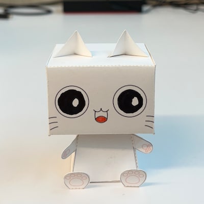 3D Cube Cat DIY Easy Beginner Papercraft Digital SVG Template - Etsy