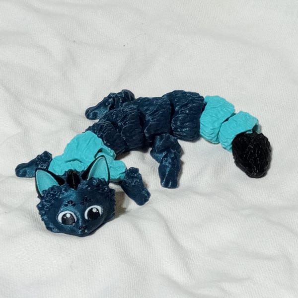 Articulated Cat Desk Gizmo Sensory Toy Fidget Kitty Flexi Cat Flexi ...