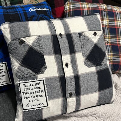 Memory Pillow Rememberance Gift Made From Loved Ones Clothes - Etsy