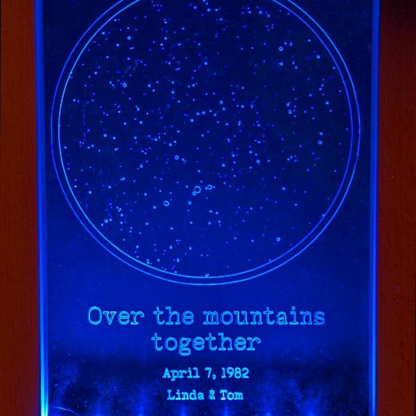 CUSTOM Night Light Star Map LED Frame for Loved Ones Family Friends Her ...