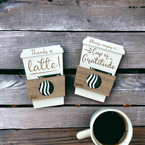 Thanks a Latte Coffee Gift Card Holder | Boss's Day Card | Employee ...