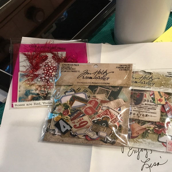 2017 Tim Holtz Mini Snippets Ephemera Pack 111 Pcs. Th93564 - Die Cut ...