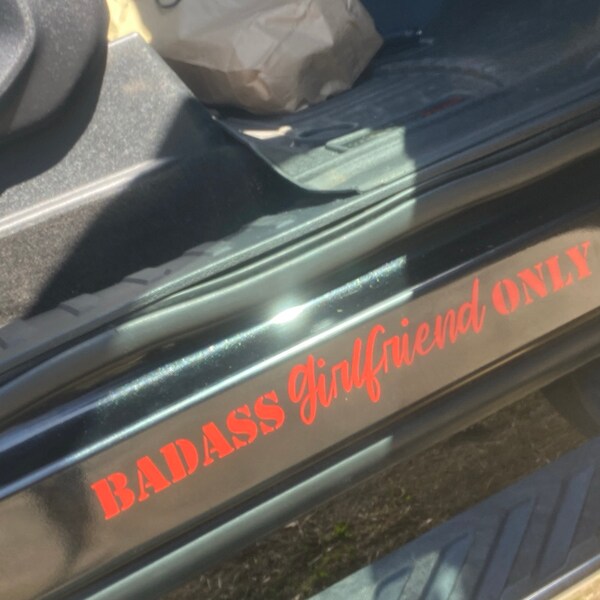 Badass Girlfriend Only Custom Vinyl Decal Sticker - Choose Your Color ...