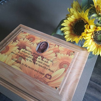 Angel Cremation Urn Ashes Casket, Angel in the Sky Personalised Wooden ...