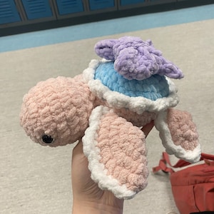 Mini Bow Turtle Crochet Pattern Valentines Day Pattern PDF Ribbon ...