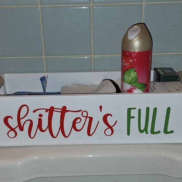 Shitters Full Toilet Paper Storage: Christmas Bathroom Decor - Etsy