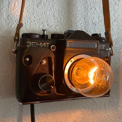 Meter Wood Lamp With Edison Bulb. Personalized Original Voltmeter and ...