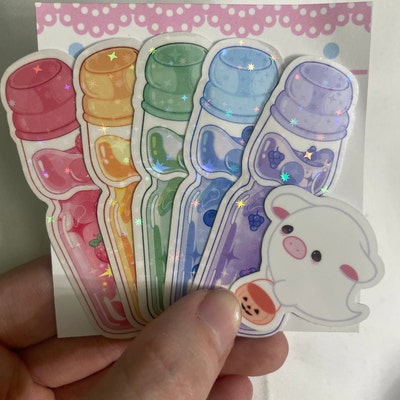 Fruit Cow Stickers Kawaii Cow Sticker Cute Strawberry Cow Sticker ...