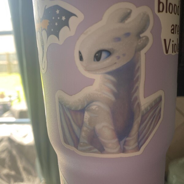 Light Fury Inspired Vinyl Sticker, Dragon Sticker, Vinyl - Etsy