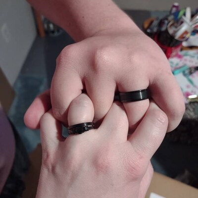 Hammered Ring Racing Ring Checkered Flag Ring Black - Etsy