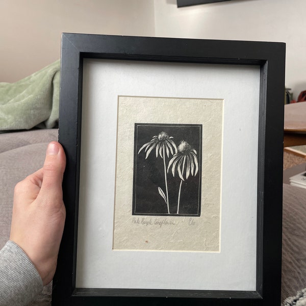 Cat on Stairs Linocut Print Modern Art Minimalist Modern Meme - Etsy