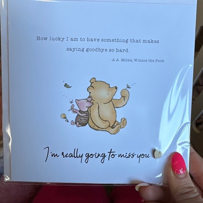 Handmade Condolence Sympathy Sentiment Bereavement Winnie the Pooh ...