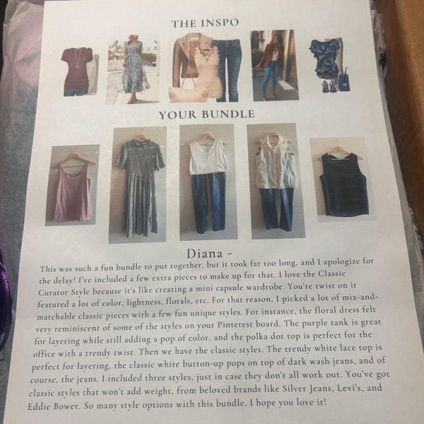 Classic Curator | Custom Style Bundle | 3-10 Clothing Pieces, Inpso, and Personalization ...