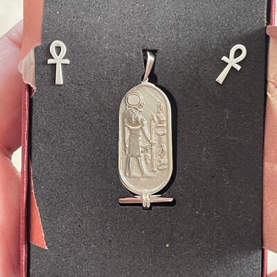 Egyptian Thoth Cartouche Necklace,egyptian Hieroglyphs Customizable ...