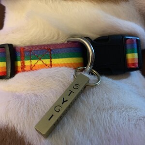 Dog Tag Cat Tag Brass Bar Pet ID Tag Hand Stamped Pet Name Tag Brass ...