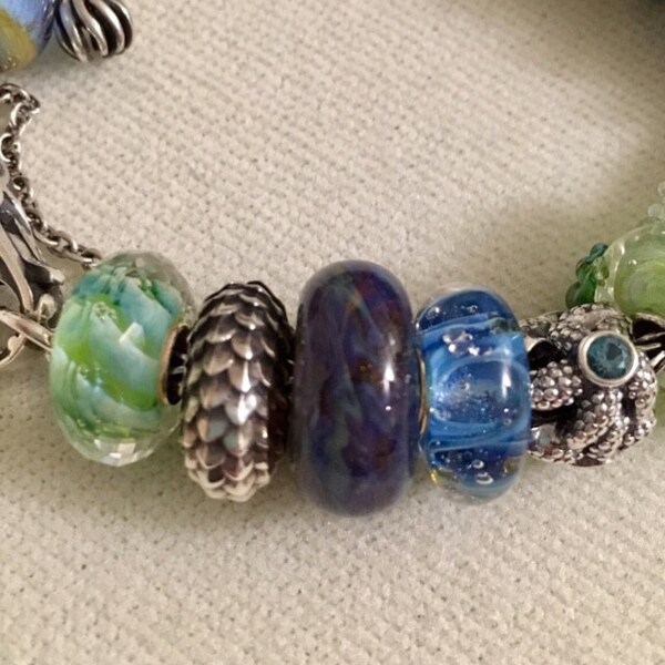The Rhythm of Day... Artisan Lampwork Glass Charm Bead Horizons Series ...