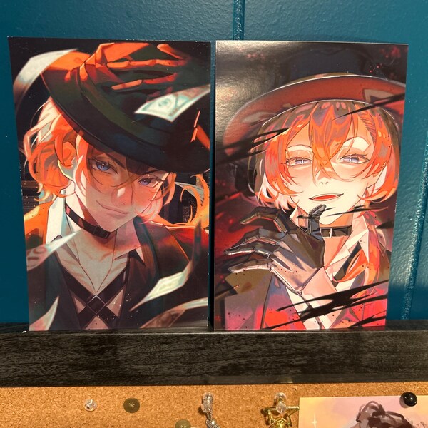 FREE SHIPPING | Chuuya Nakahara Poster | Bungo Stray Dogs | Fan Art - Etsy