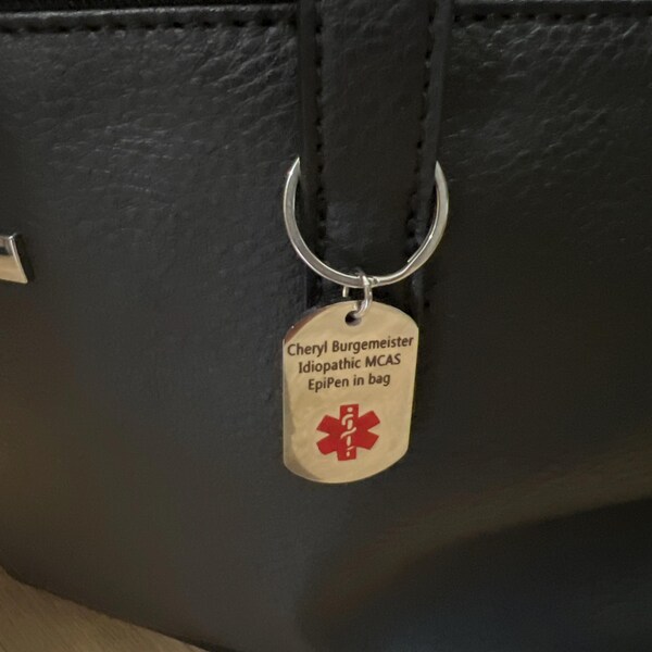 Personalized Medical Alert Keychain for Men and Women,medical ID Tag ...