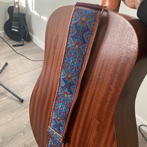 The Neptune Guitar Strap by Native Sons Royal Blue and Red Guitar Strap ...