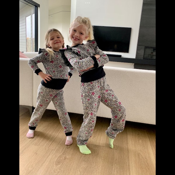 LILY Girls Sweatsuit Sewing Patterns, Toddler Tracksuit Set, Toddler ...