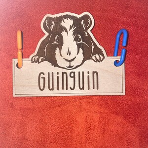 Guinea Pig Cage Tag, Personalized, Custom, Engraved Wood, Pet Guinea ...